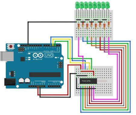 Use HC Shift Register With Arduino Software Particles