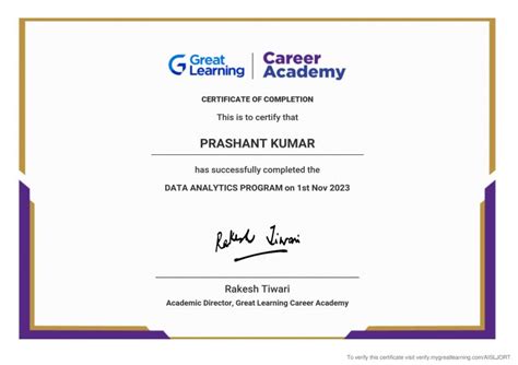 Prashant Kumar On Linkedin Dataanalyst Certification Dataanalytics Achievementunlocked…