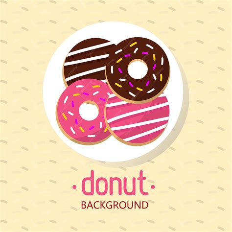 Ilustración De Vector De Donuts Vector Premium