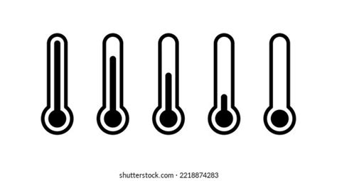 Thermometer Icon Temperature Degree Symbol Vector Stock Vector Royalty