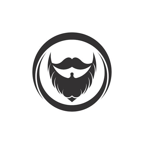 Bart Symbol Logo Und Schnurrbart Vektor Premium Vektor