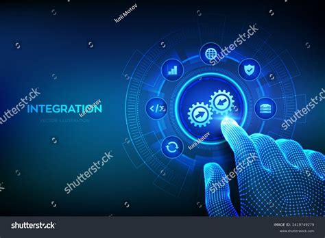 Integration Data System System Integration Concept Stock Vector