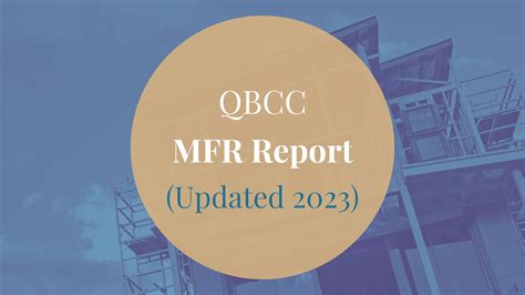 What Is The Qbcc Mfr Report Updated 2023 Xact Accounting