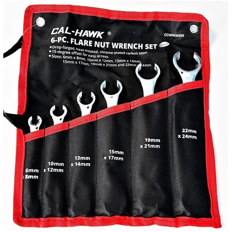 Cal Hawk 12pc Calhawk Pro Flare Nut Line Wrench Set Sae And Metric