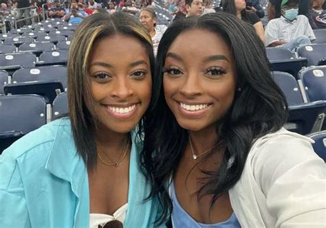 Gymnastics Queen Simone Biles Amuses Herself With Sister Drink After