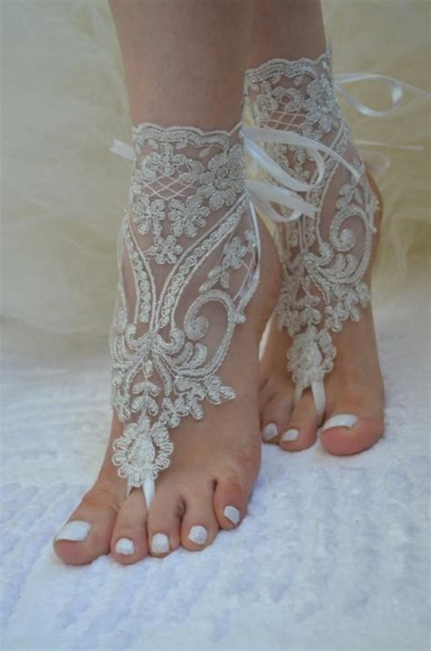 Barefoot Sandals Ivory Beach Shoes Bridal Sandals Wedding Bridal