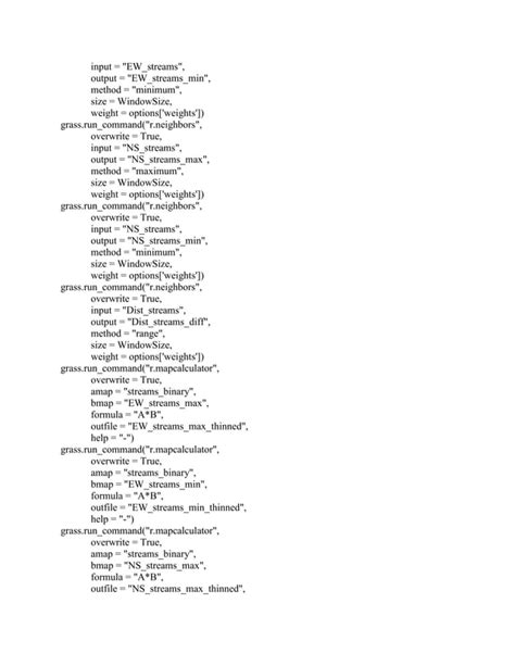 Calculation Of Sinuosity In Grass Gis Pdf Geography Science