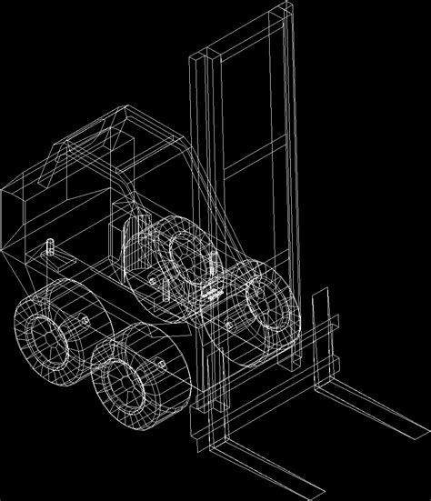 Forklift 3d Dwg Model For Autocad • Designs Cad