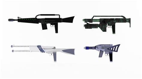 3d 15 Futuristic Sci Fi Guns Weapons Bundle Turbosquid 1984345