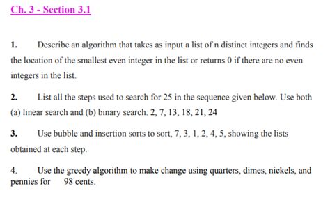 Ch 3 Section 31 1 Describe An Algorithm That