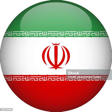 Iran 3d Rounded Country Flag Button Icon向量圖形及更多伊朗國旗圖片 伊朗國旗 伊朗 旗幟
