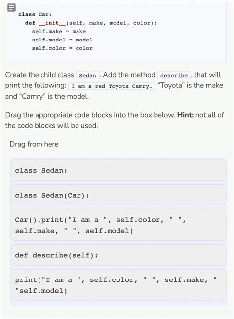 Solved Class Car Def Init Self Make Model Color Chegg