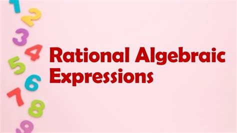 rational algebraic expression grade 8 pptx