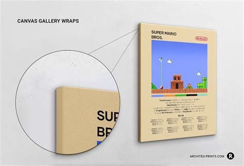 Super Mario Bros Nes Retro Game Poster Architeg Prints