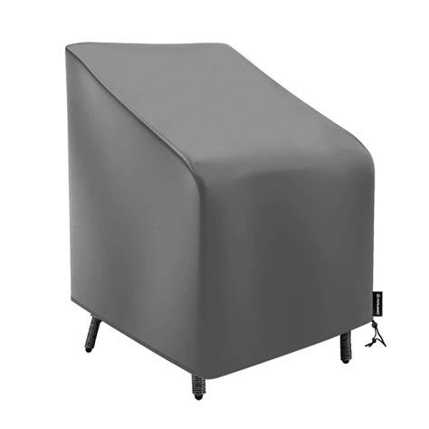 Waterproof Patio Chair Cover Gray 420d Oxford Fabrics Uv Resistant