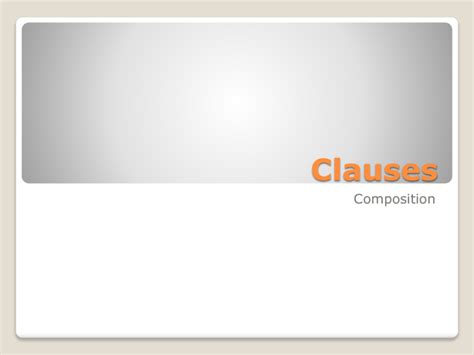Clauses PPT