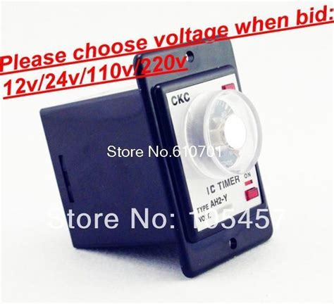 Power On Delay Timer Time Relay 0 1 Seconds Panel Installation AH2 Y 12VDC 24VDC 110VAC 220VAC