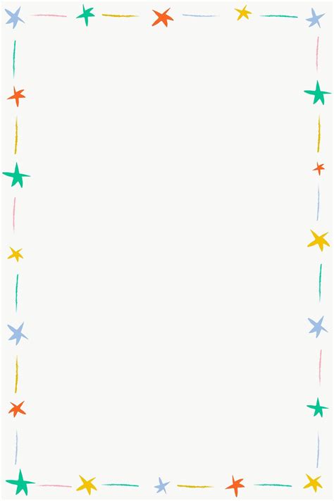 Download Premium Png Of Cute Colorful Illustrated Star Frame Design