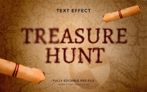 Premium PSD Treasure Hunt Text Effect