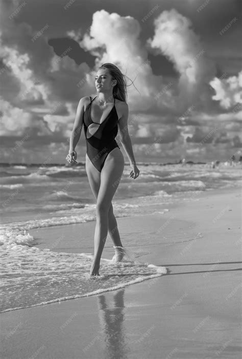 Thailand Sexy Woman At Beach Sensual Girl Enjoying The Sea Beach Tanned