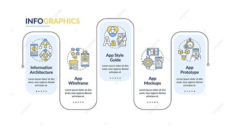 Vector Infographic Template For Ui And Ux Design Process Vector Graphic Connected Flow PNG