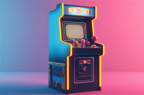Premium Photo Arcade Cabinet And Joystick Illustrating A Classic