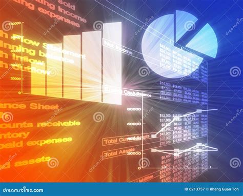 Spreadsheet Business Charts Illustration Stock Illustration