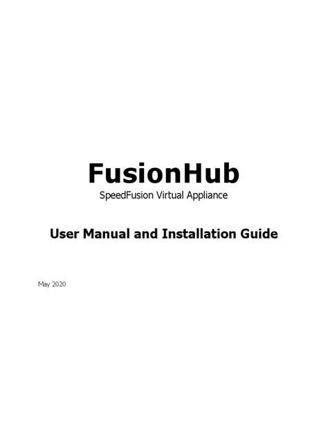 guide to deploying and configuring a peplink fusionhub virtual