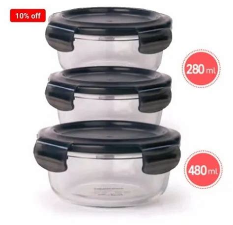 Tupperware Clear Stack Glass Set For Home 3 At Rs 1720 Set In New Delhi Id 24744760233