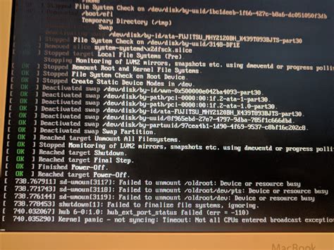 Failed To Unmount Oldroot Device Or Resource Busy Kernel Manjaro Linux Forum