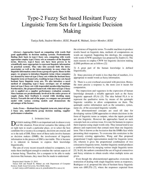 Type 2 Fuzzy Set Based Hesitant Fuzzy Linguistic Term Sets For Linguistic Decision Making DeepAI