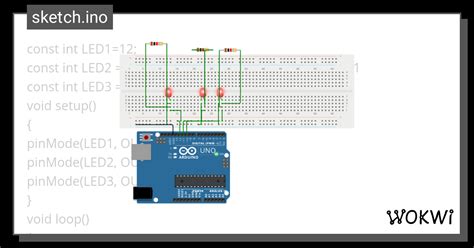 3 Luces Wokwi ESP32 STM32 Arduino Simulator