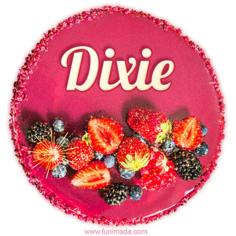 Personalized Dixie Birthday Cake  With Berry Topping Download On