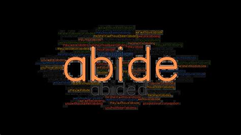 Abide Past Tense Verb Forms Conjugate Abide