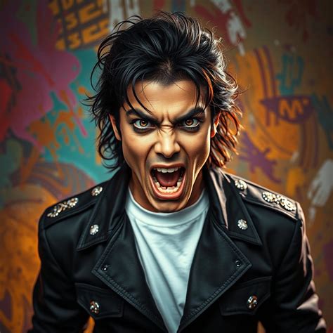 Iconic Anger Michael Jackson Portrait