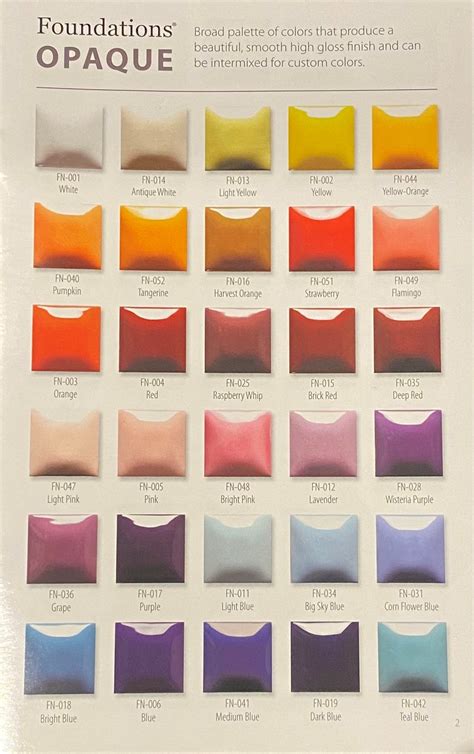 Mayco Glazes Color Chart Glaze Colors — Ceramic Cafe Online Store