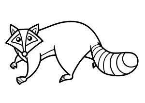 Mapache cabeza Páginas de Mapache para imprimir