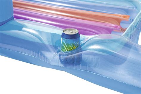 Adult Inflatable Pool Lounger Air Bed Blue