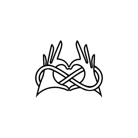 Hands Making Or Formatting A Heart Symbol Icon Infinity Love 21782426