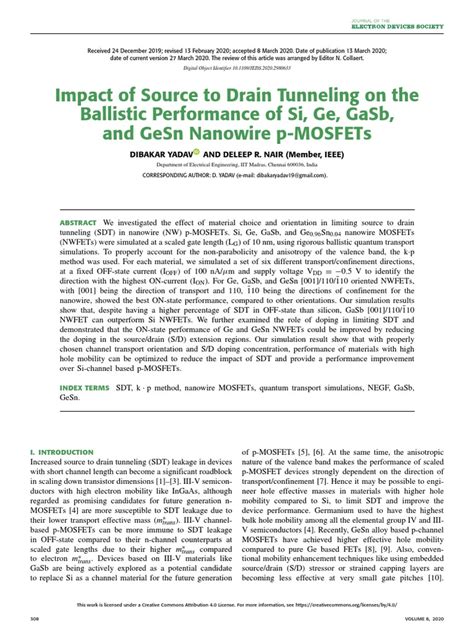 Impact Of Source To Drain Tunneling On The Ballistic Performance Of Si Ge Gasb And Gesn Nanowire
