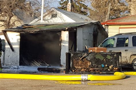 Fire Burns Garage East Of Downtown Regina 980 Cjme