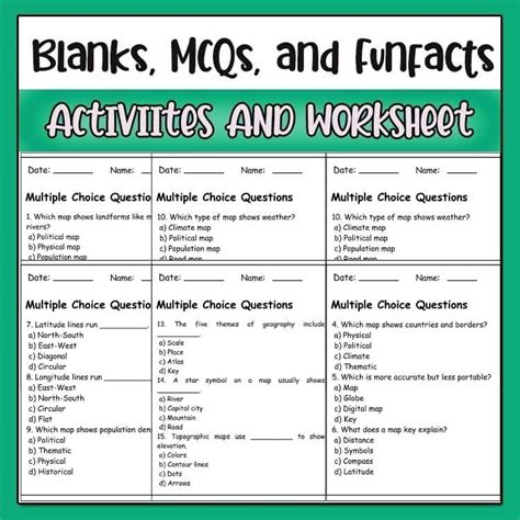 Introduction To Maps Map Reading Topography Geography Activities