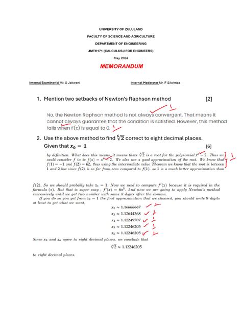 Class Test Memo Pdf