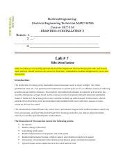 Lab 7 Docx Electrical Engineering Electrical Engineering Technician