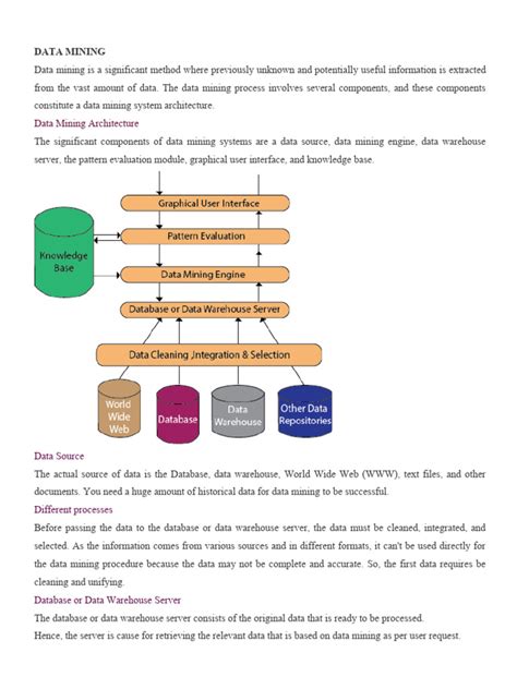 Unit 1 Datamining And Warehousing Pdf Data Warehouse Data Mining