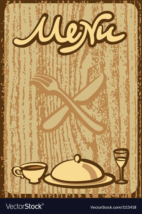 Cafe Menu Cover Royalty Free Vector Image Vectorstock