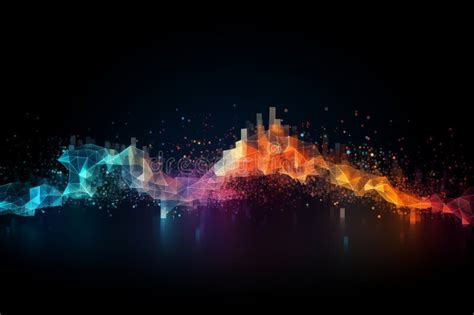 Digital Graphic Abstract Background For Technological Processes Neural Networks Digital Data