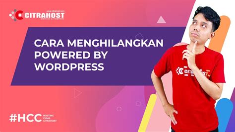 CARA MENGHILANGKAN POWERED BY WORDPRESS YouTube