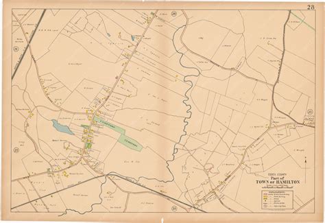 Central Essex County Massachusetts 1910 Plate 28 Hamilton Wardmaps Llc