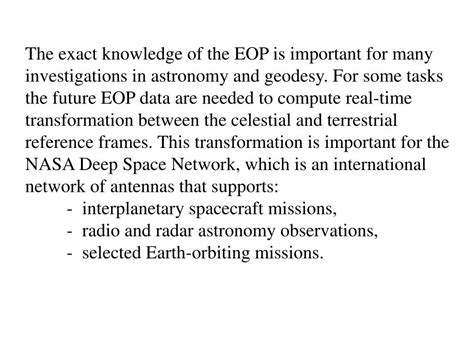 ppt geophysical causes of pole coordinates data prediction errors
